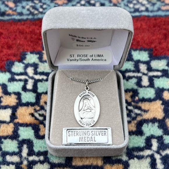 Pandora | Jewelry | St Rose Of Lima Sterling Silver Oval Religious ...